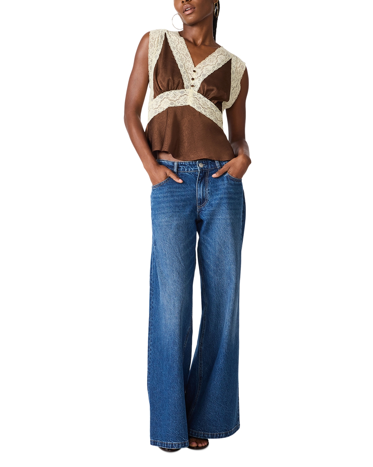 STEVE MADDEN STEVE MADDEN Elinor Lace Trim Top